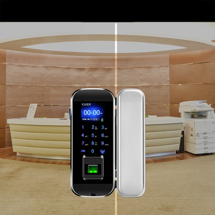 Biometric keyless entry door lock fingerprint Door Lock For Glass Door