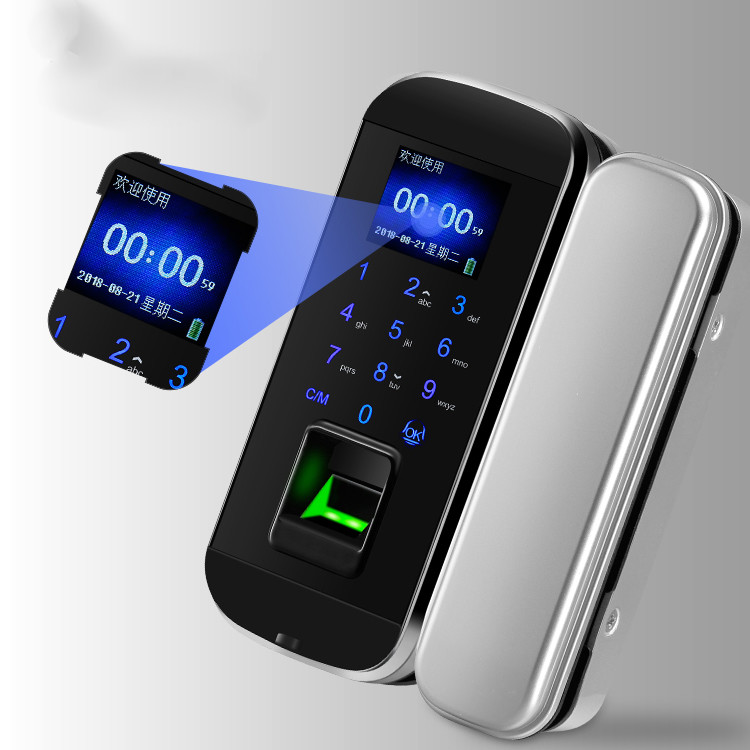 Biometric keyless entry door lock fingerprint Door Lock For Glass Door