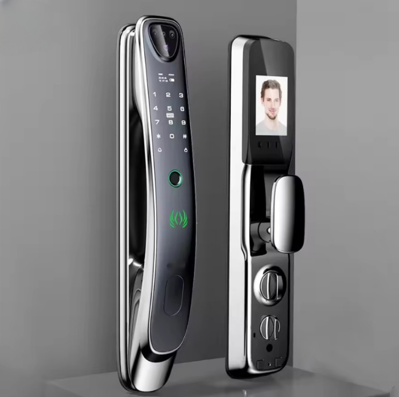 2024 Hot selling Tuya Smart Locks 3D Face Fingerprint lock Recognition Digital Password Fully ...