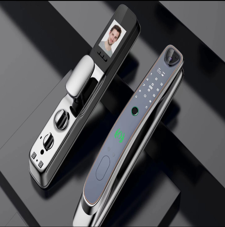 2024 Hot selling Tuya Smart Locks 3D Face Fingerprint lock Recognition Digital Password Fully ...